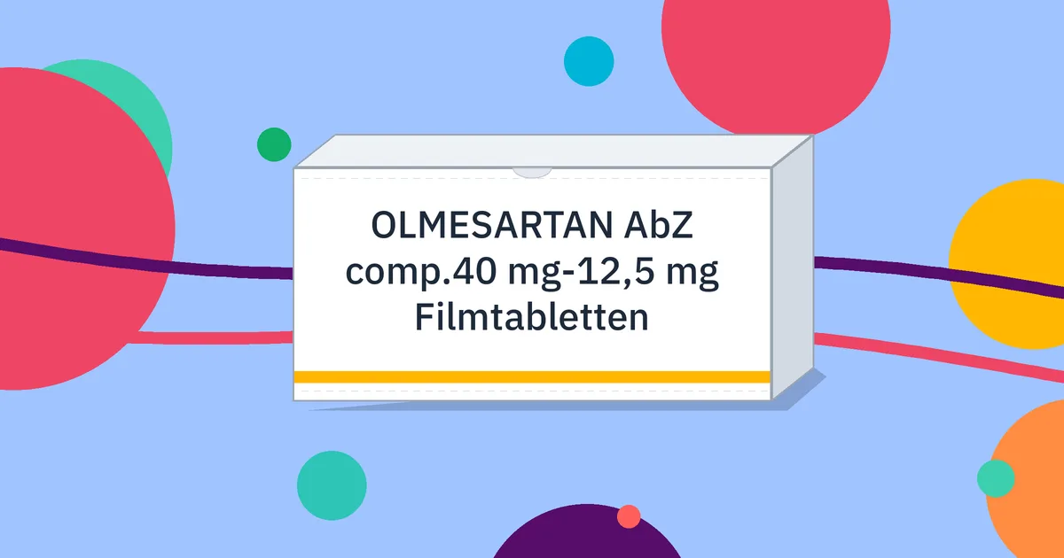 Symbolbild: Packung mit der Aufschrift OLMESARTAN AbZ comp.40 mg-12,5 mg Filmtabletten (PZN 12370765) – Verfügbarkeit und Bezug in Apotheken in Frankfurt am Main