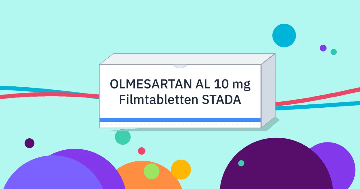 Symbolbild: Packung mit der Aufschrift OLMESARTAN AL 10 mg Filmtabletten STADA (PZN 19818826) – Verfügbarkeit und Bezug in Apotheken in Frankfurt am Main