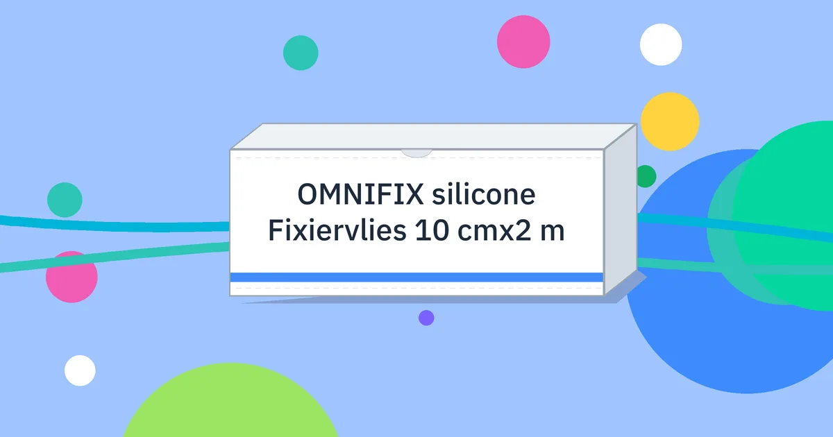 Symbolbild: Packung mit der Aufschrift OMNIFIX silicone Fixiervlies 10 cmx2 m (PZN 18437482) – Verfügbarkeit und Bezug in Apotheken in Frankfurt am Main