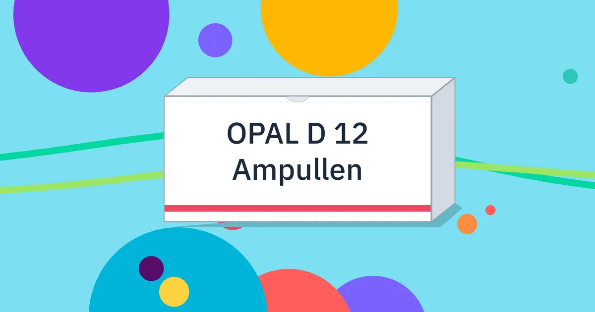 Symbolbild: Packung mit der Aufschrift OPAL D 12 Ampullen (PZN 00436542) – Verfügbarkeit und Bezug in Apotheken in Frankfurt am Main