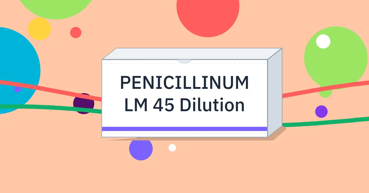 Symbolbild: Packung mit der Aufschrift PENICILLINUM LM 45 Dilution (PZN 12977473) – Verfügbarkeit und Bezug in Apotheken in Frankfurt am Main