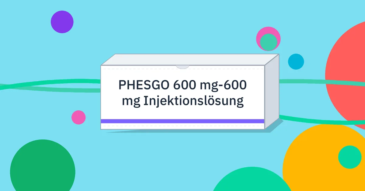 Symbolbild: Packung mit der Aufschrift PHESGO 600 mg-600 mg Injektionslösung (PZN 18485914) – Verfügbarkeit und Bezug in Apotheken in Frankfurt am Main