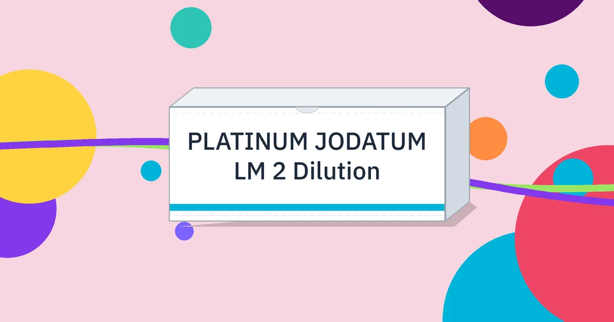 Symbolbild: Packung mit der Aufschrift PLATINUM JODATUM LM 2 Dilution (PZN 13647482) – Verfügbarkeit und Bezug in Apotheken in Frankfurt am Main