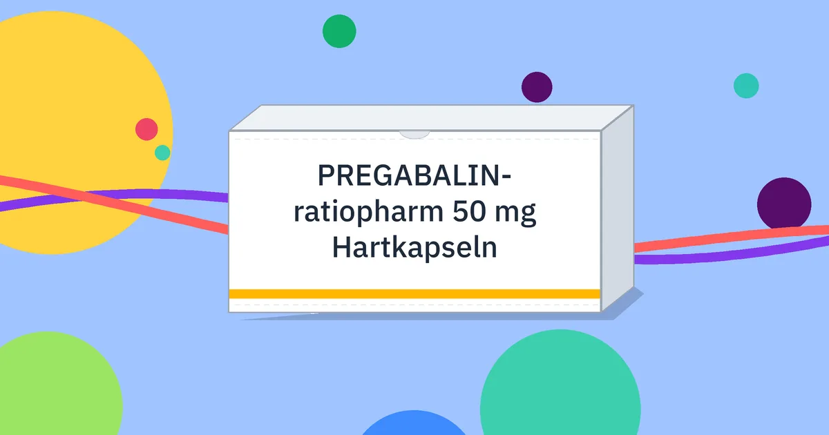 Symbolbild: Packung mit der Aufschrift PREGABALIN-ratiopharm 50 mg Hartkapseln (PZN 10328807) – Verfügbarkeit und Bezug in Apotheken in Frankfurt am Main