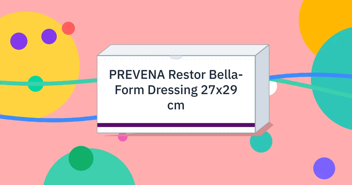 Symbolbild: Packung mit der Aufschrift PREVENA Restor Bella-Form Dressing 27x29 cm (PZN 17996707) – Verfügbarkeit und Bezug in Apotheken in Frankfurt am Main