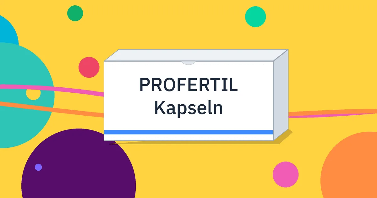 Symbolbild: Packung mit der Aufschrift PROFERTIL Kapseln (PZN 00293999) – Verfügbarkeit und Bezug in Apotheken in Frankfurt am Main