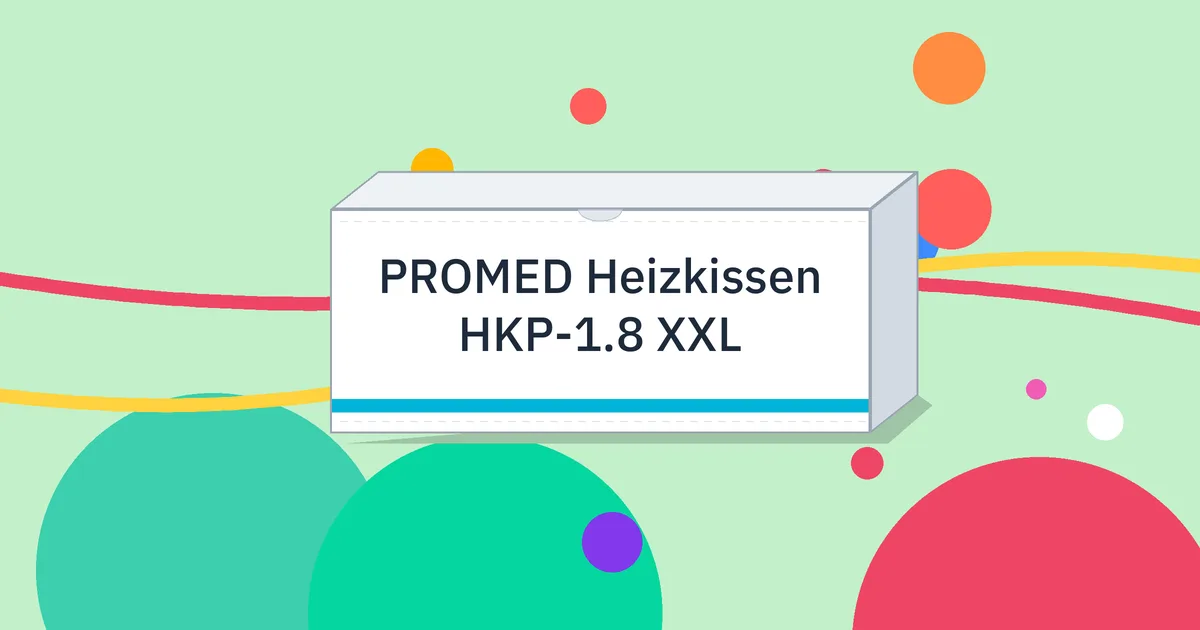 Symbolbild: Packung mit der Aufschrift PROMED Heizkissen HKP-1.8 XXL (PZN 19117963) – Verfügbarkeit und Bezug in Apotheken in Frankfurt am Main