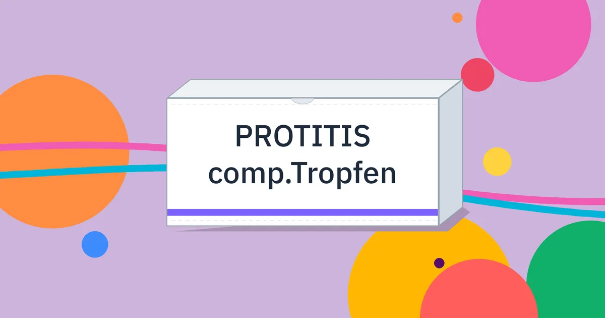 Symbolbild: Packung mit der Aufschrift PROTITIS comp.Tropfen (PZN 05743355) – Verfügbarkeit und Bezug in Apotheken in Frankfurt am Main