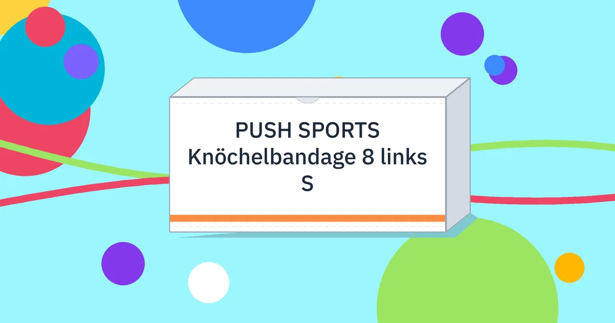 Symbolbild: Packung mit der Aufschrift PUSH SPORTS Knöchelbandage 8 links S (PZN 16724036) – Verfügbarkeit und Bezug in Apotheken in Frankfurt am Main