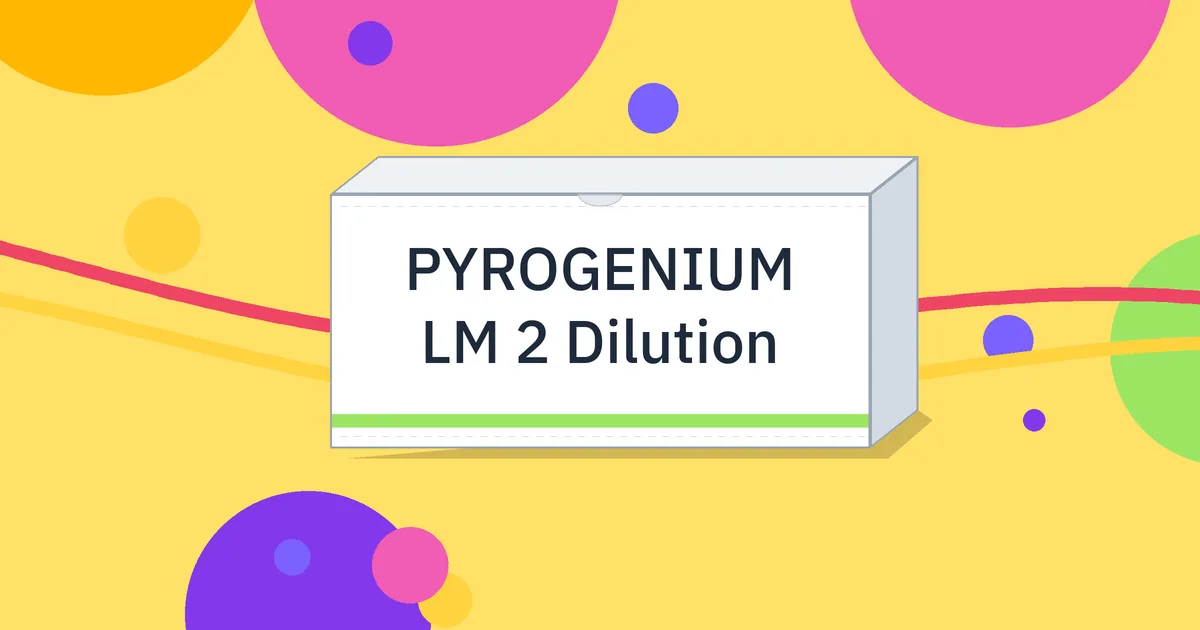 Symbolbild: Packung mit der Aufschrift PYROGENIUM LM 2 Dilution (PZN 13044944) – Verfügbarkeit und Bezug in Apotheken in Frankfurt am Main