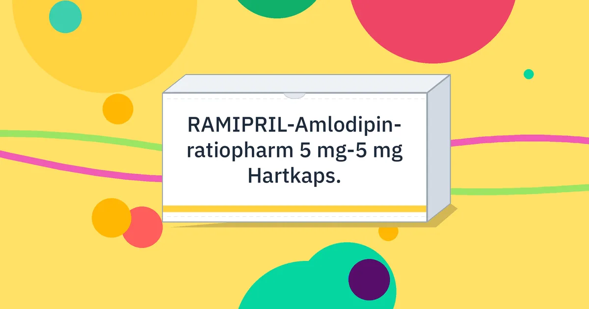 Symbolbild: Packung mit der Aufschrift RAMIPRIL-Amlodipin-ratiopharm 5 mg-5 mg Hartkaps. (PZN 13752730) – Verfügbarkeit und Bezug in Apotheken in Frankfurt am Main