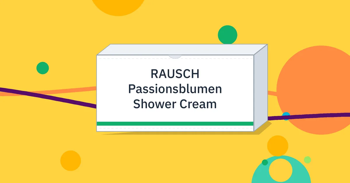 Symbolbild: Packung mit der Aufschrift RAUSCH Passionsblumen Shower Cream (PZN 15197155) – Verfügbarkeit und Bezug in Apotheken in Frankfurt am Main