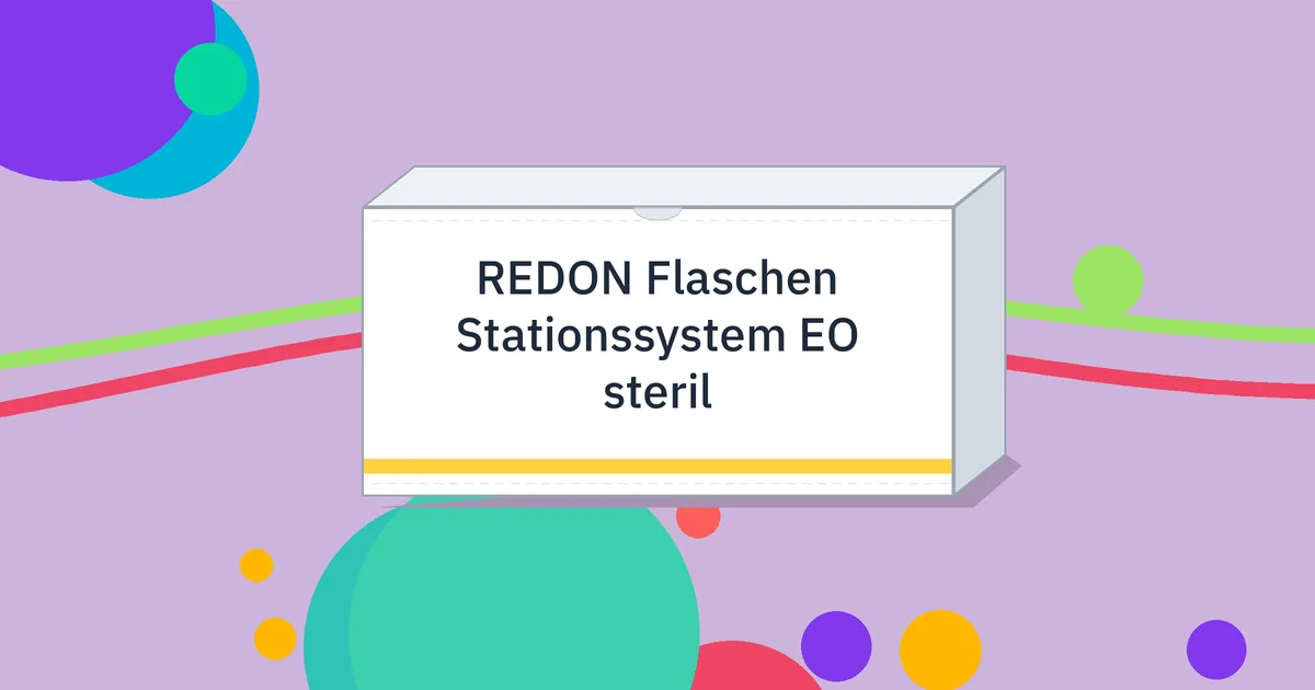 Symbolbild: Packung mit der Aufschrift REDON Flaschen Stationssystem EO steril (PZN 01461565) – Verfügbarkeit und Bezug in Apotheken in Frankfurt am Main