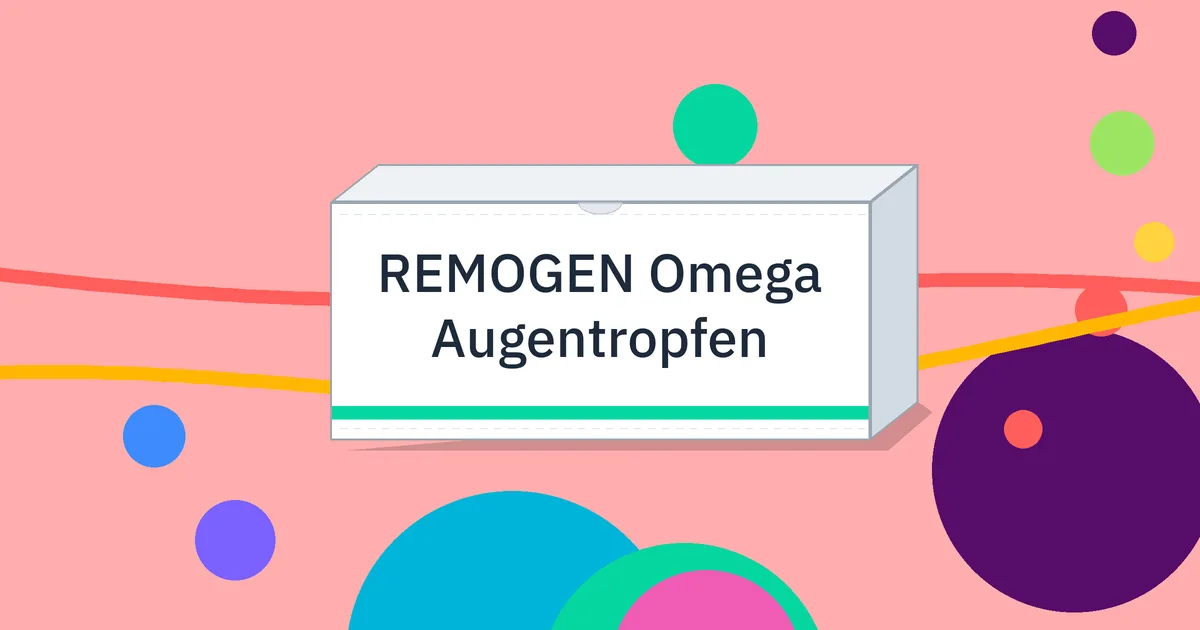 Symbolbild: Packung mit der Aufschrift REMOGEN Omega Augentropfen (PZN 00141137) – Verfügbarkeit und Bezug in Apotheken in Frankfurt am Main