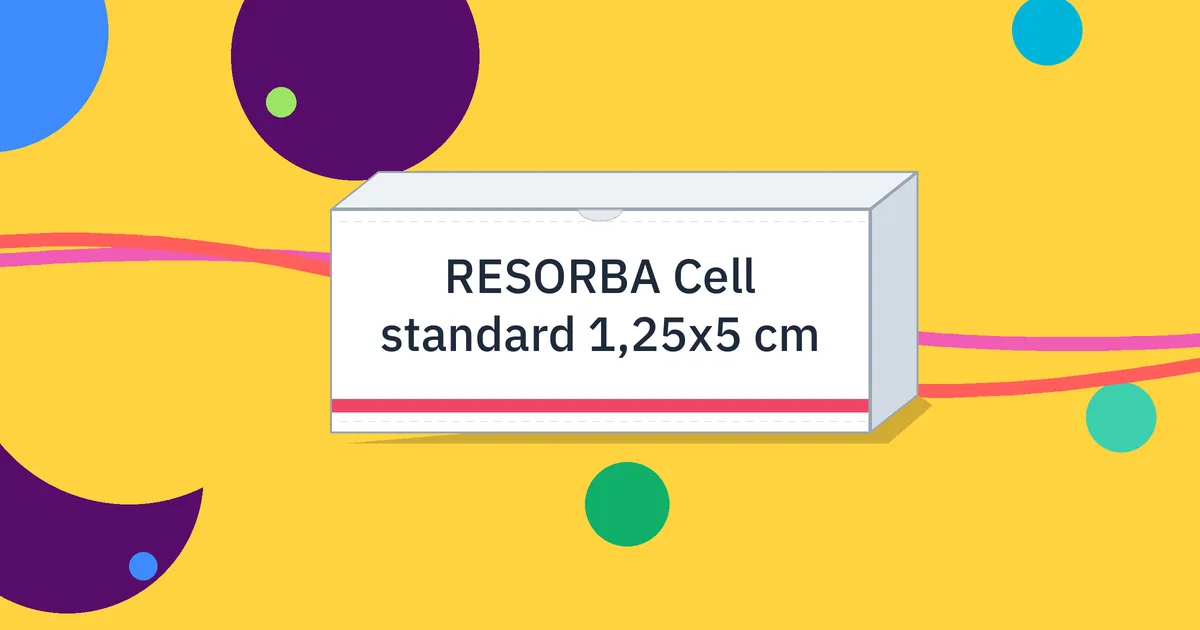 Symbolbild: Packung mit der Aufschrift RESORBA Cell standard 1,25x5 cm (PZN 04122898) – Verfügbarkeit und Bezug in Apotheken in Frankfurt am Main