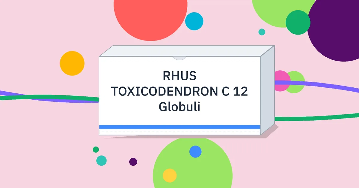 Symbolbild: Packung mit der Aufschrift RHUS TOXICODENDRON C 12 Globuli (PZN 16670843) – Verfügbarkeit und Bezug in Apotheken in Frankfurt am Main