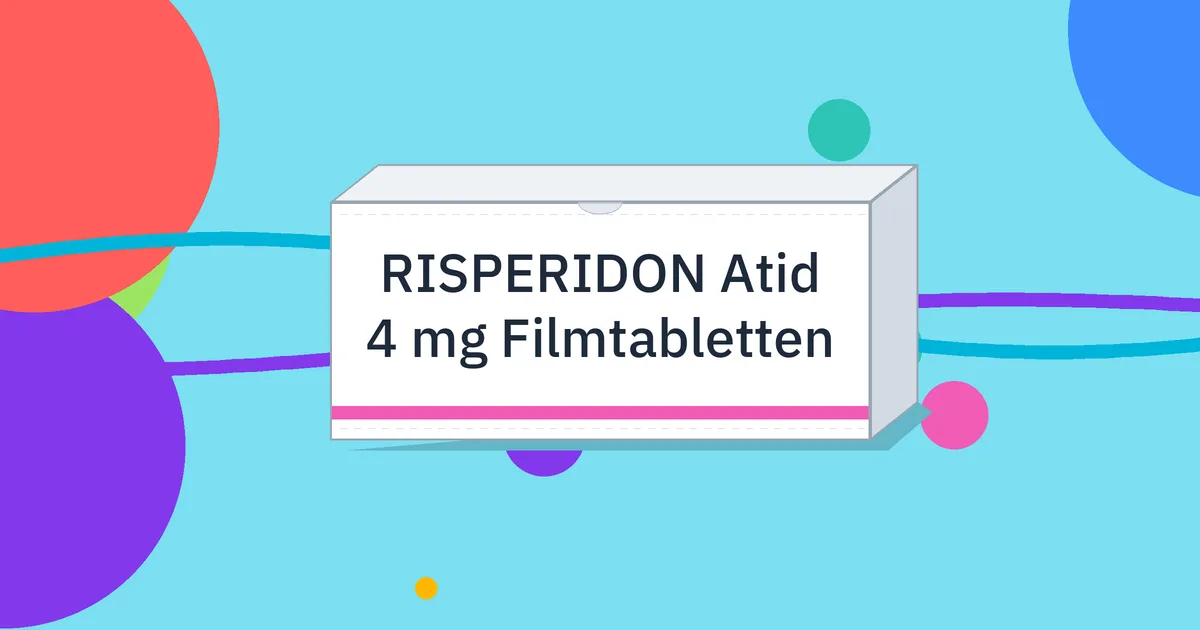 Symbolbild: Packung mit der Aufschrift RISPERIDON Atid 4 mg Filmtabletten (PZN 05989062) – Verfügbarkeit und Bezug in Apotheken in Frankfurt am Main