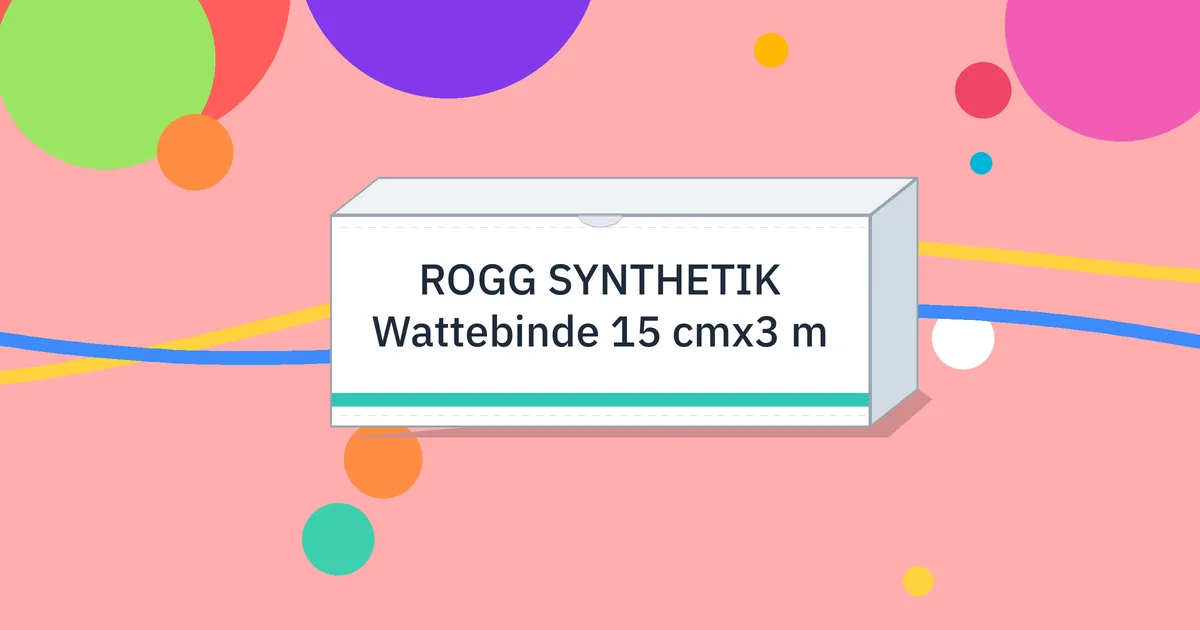 Symbolbild: Packung mit der Aufschrift ROGG SYNTHETIK Wattebinde 15 cmx3 m (PZN 07232819) – Verfügbarkeit und Bezug in Apotheken in Frankfurt am Main