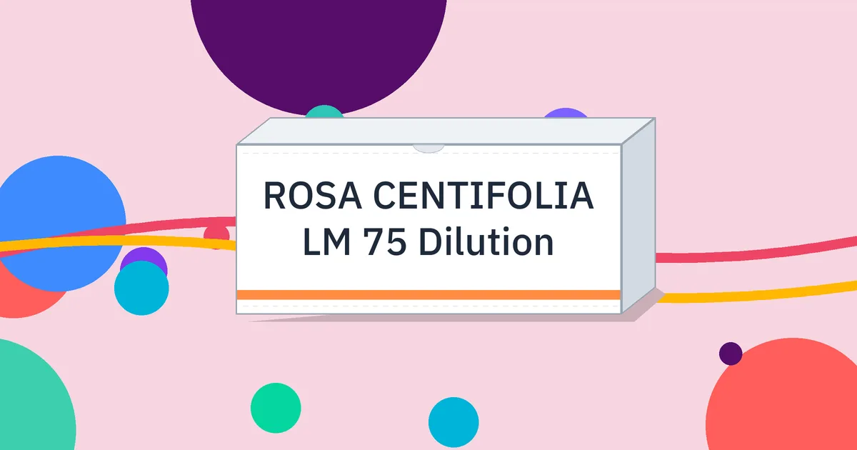 Symbolbild: Packung mit der Aufschrift ROSA CENTIFOLIA LM 75 Dilution (PZN 13056077) – Verfügbarkeit und Bezug in Apotheken in Frankfurt am Main