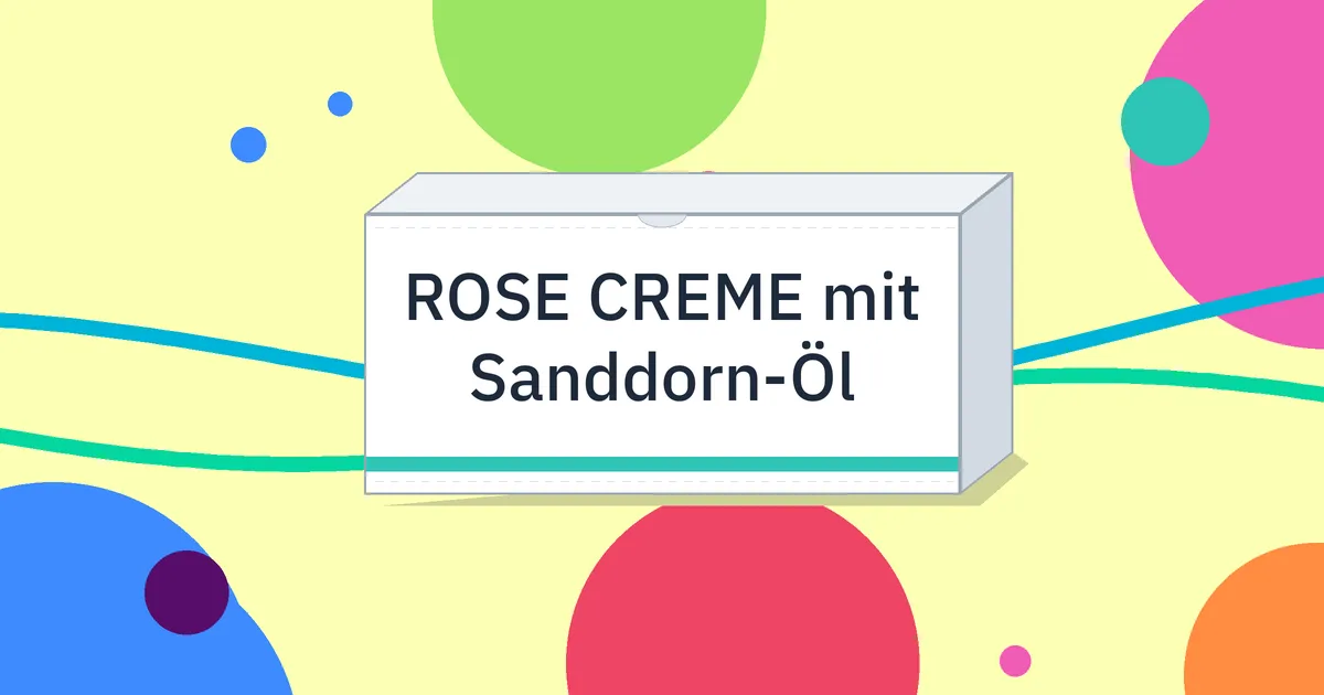 Symbolbild: Packung mit der Aufschrift ROSE CREME mit Sanddorn-Öl (PZN 16335151) – Verfügbarkeit und Bezug in Apotheken in Frankfurt am Main
