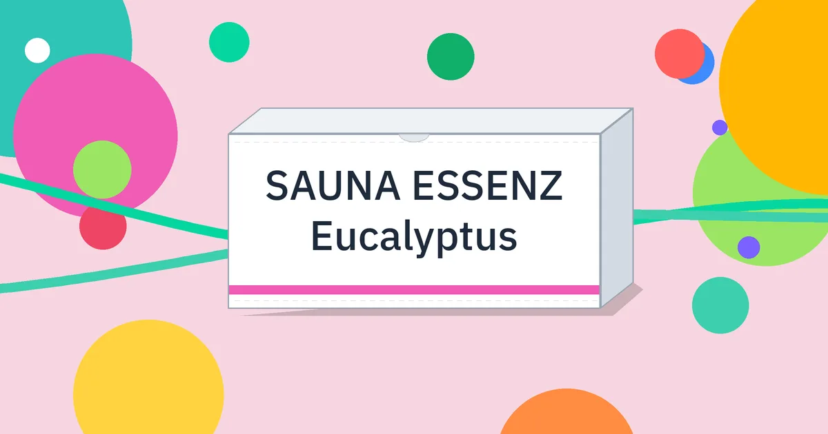 Symbolbild: Packung mit der Aufschrift SAUNA ESSENZ Eucalyptus (PZN 07735928) – Verfügbarkeit und Bezug in Apotheken in Frankfurt am Main