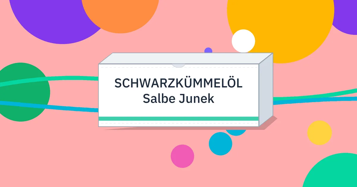 Symbolbild: Packung mit der Aufschrift SCHWARZKÜMMELÖL Salbe Junek (PZN 18603911) – Verfügbarkeit und Bezug in Apotheken in Frankfurt am Main
