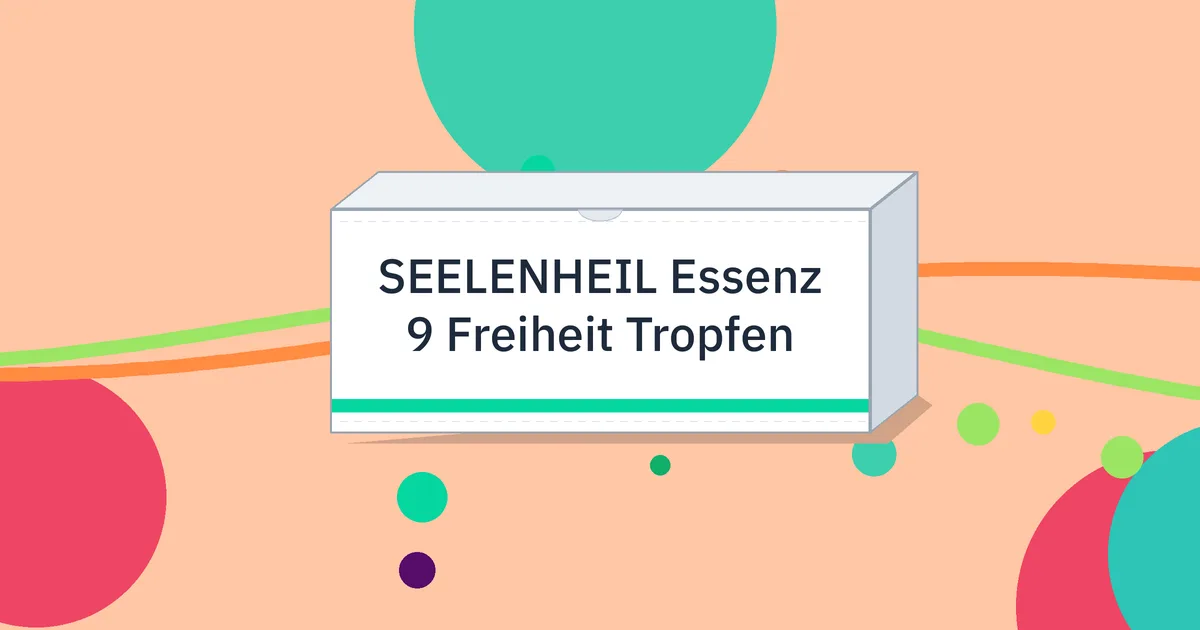 Symbolbild: Packung mit der Aufschrift SEELENHEIL Essenz 9 Freiheit Tropfen (PZN 13358134) – Verfügbarkeit und Bezug in Apotheken in Frankfurt am Main