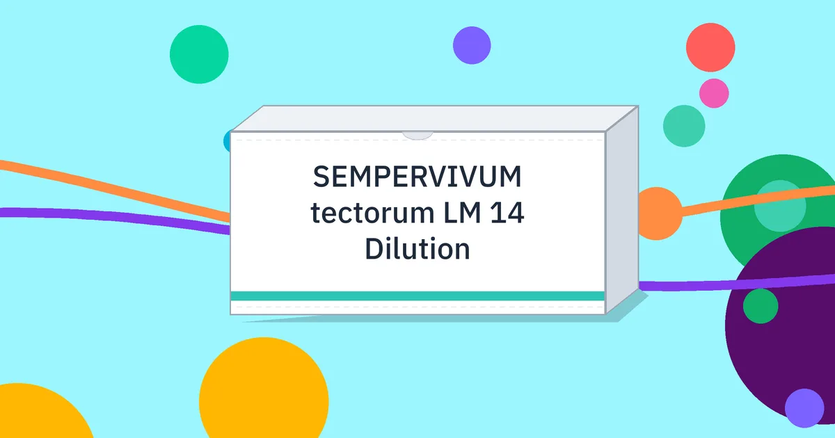 Symbolbild: Packung mit der Aufschrift SEMPERVIVUM tectorum LM 14 Dilution (PZN 13186213) – Verfügbarkeit und Bezug in Apotheken in Frankfurt am Main