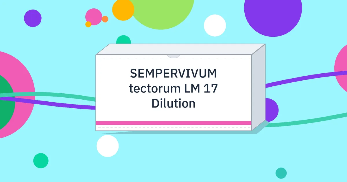 Symbolbild: Packung mit der Aufschrift SEMPERVIVUM tectorum LM 17 Dilution (PZN 13186259) – Verfügbarkeit und Bezug in Apotheken in Frankfurt am Main