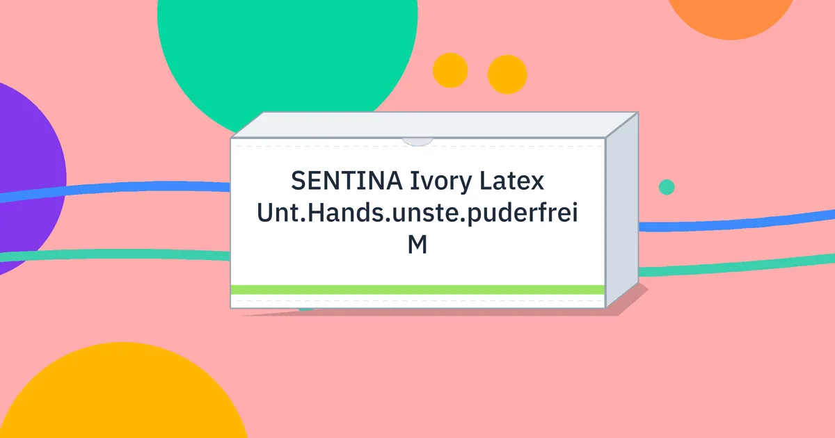 Symbolbild: Packung mit der Aufschrift SENTINA Ivory Latex Unt.Hands.unste.puderfrei M (PZN 19919705) – Verfügbarkeit und Bezug in Apotheken in Frankfurt am Main
