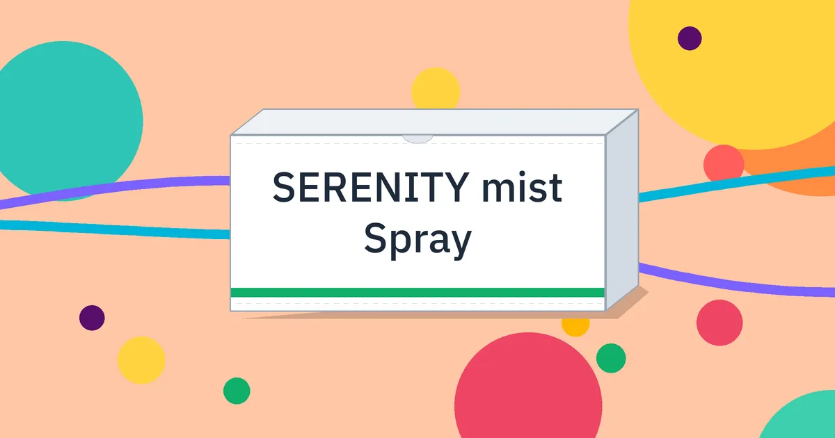 Symbolbild: Packung mit der Aufschrift SERENITY mist Spray (PZN 18719660) – Verfügbarkeit und Bezug in Apotheken in Frankfurt am Main