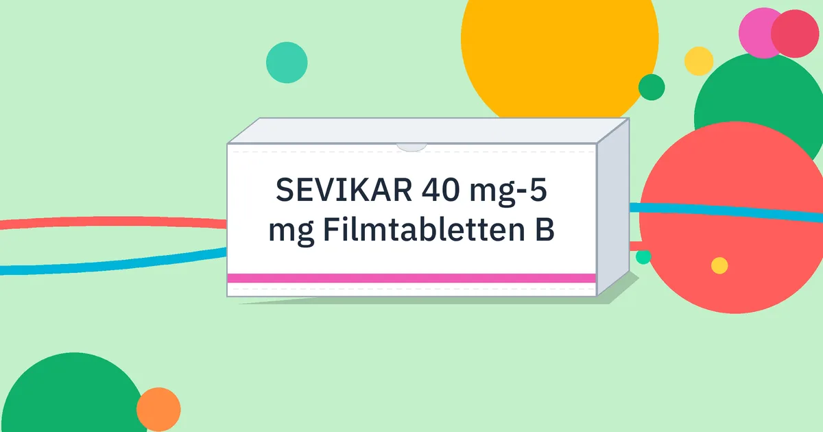 Symbolbild: Packung mit der Aufschrift SEVIKAR 40 mg-5 mg Filmtabletten B (PZN 04712683) – Verfügbarkeit und Bezug in Apotheken in Frankfurt am Main