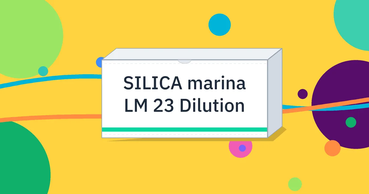 Symbolbild: Packung mit der Aufschrift SILICA marina LM 23 Dilution (PZN 13189861) – Verfügbarkeit und Bezug in Apotheken in Frankfurt am Main