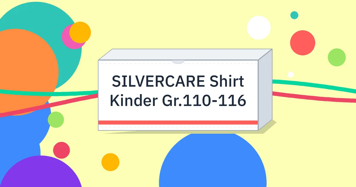 Symbolbild: Packung mit der Aufschrift SILVERCARE Shirt Kinder Gr.110-116 (PZN 09270681) – Verfügbarkeit und Bezug in Apotheken in Frankfurt am Main