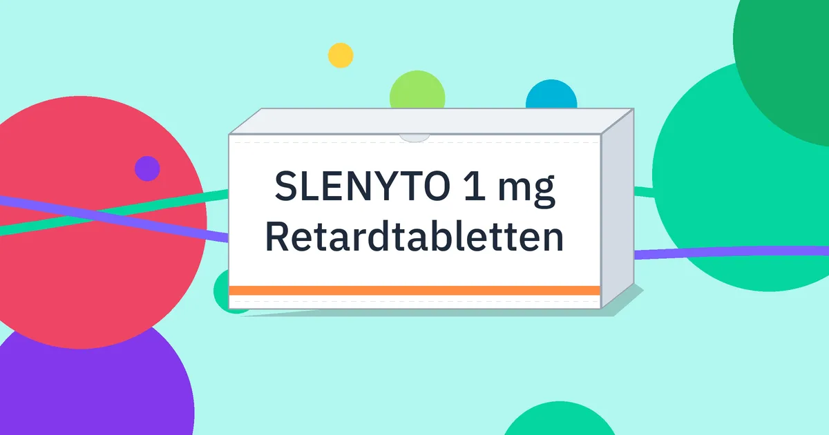 Symbolbild: Packung mit der Aufschrift SLENYTO 1 mg Retardtabletten (PZN 14446018) – Verfügbarkeit und Bezug in Apotheken in Frankfurt am Main