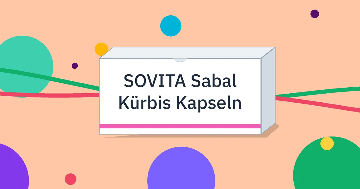 Symbolbild: Packung mit der Aufschrift SOVITA Sabal Kürbis Kapseln (PZN 11590045) – Verfügbarkeit und Bezug in Apotheken in Frankfurt am Main