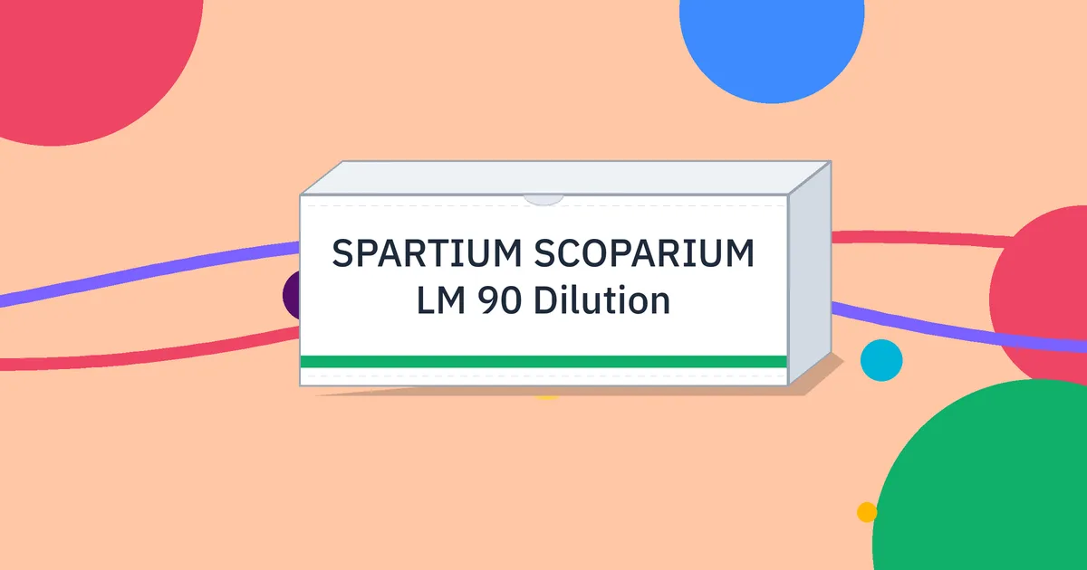 Symbolbild: Packung mit der Aufschrift SPARTIUM SCOPARIUM LM 90 Dilution (PZN 13194997) – Verfügbarkeit und Bezug in Apotheken in Frankfurt am Main