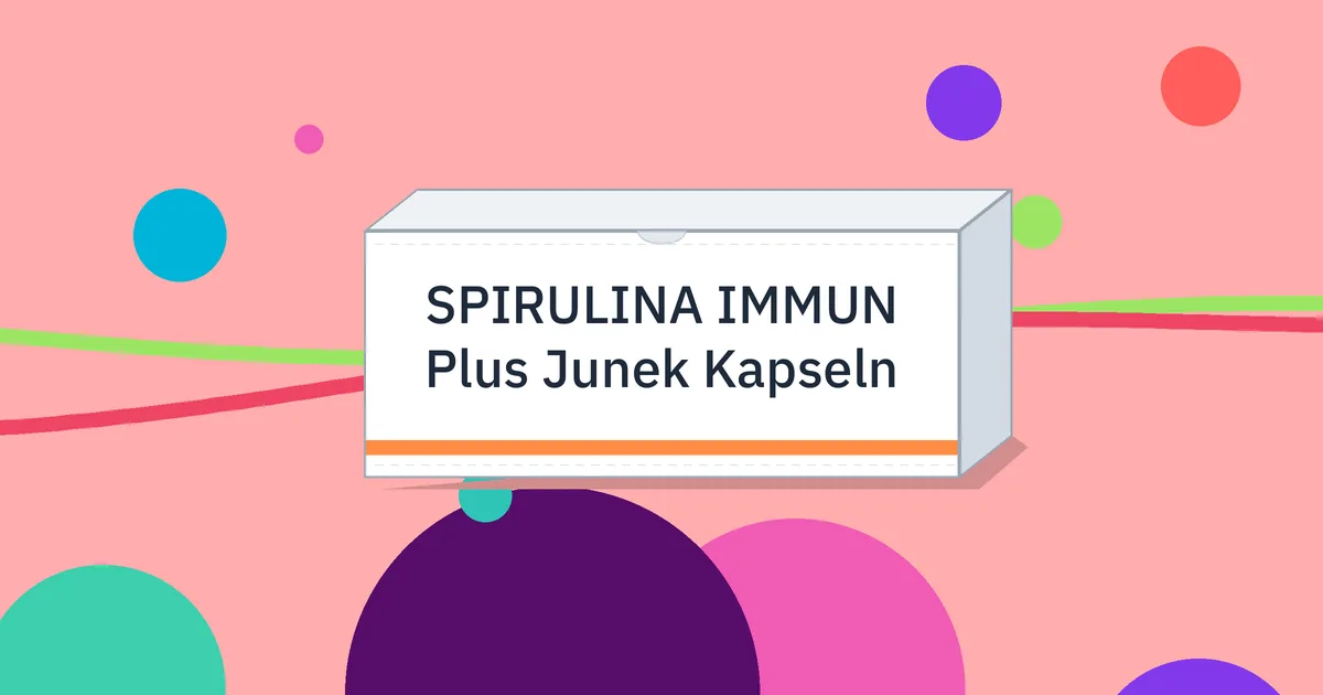 Symbolbild: Packung mit der Aufschrift SPIRULINA IMMUN Plus Junek Kapseln (PZN 20857487) – Verfügbarkeit und Bezug in Apotheken in Frankfurt am Main