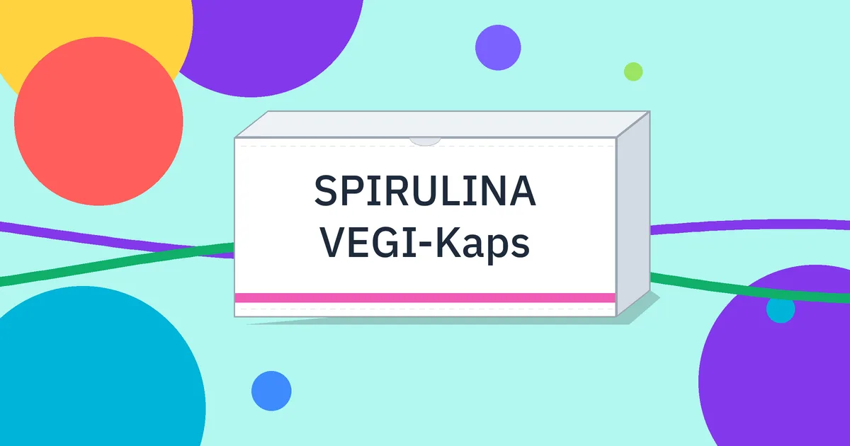 Symbolbild: Packung mit der Aufschrift SPIRULINA VEGI-Kaps (PZN 13863961) – Verfügbarkeit und Bezug in Apotheken in Frankfurt am Main
