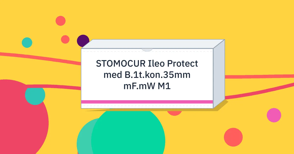 Symbolbild: Packung mit der Aufschrift STOMOCUR Ileo Protect med B.1t.kon.35mm mF.mW M1 (PZN 17558373) – Verfügbarkeit und Bezug in Apotheken in Frankfurt am Main