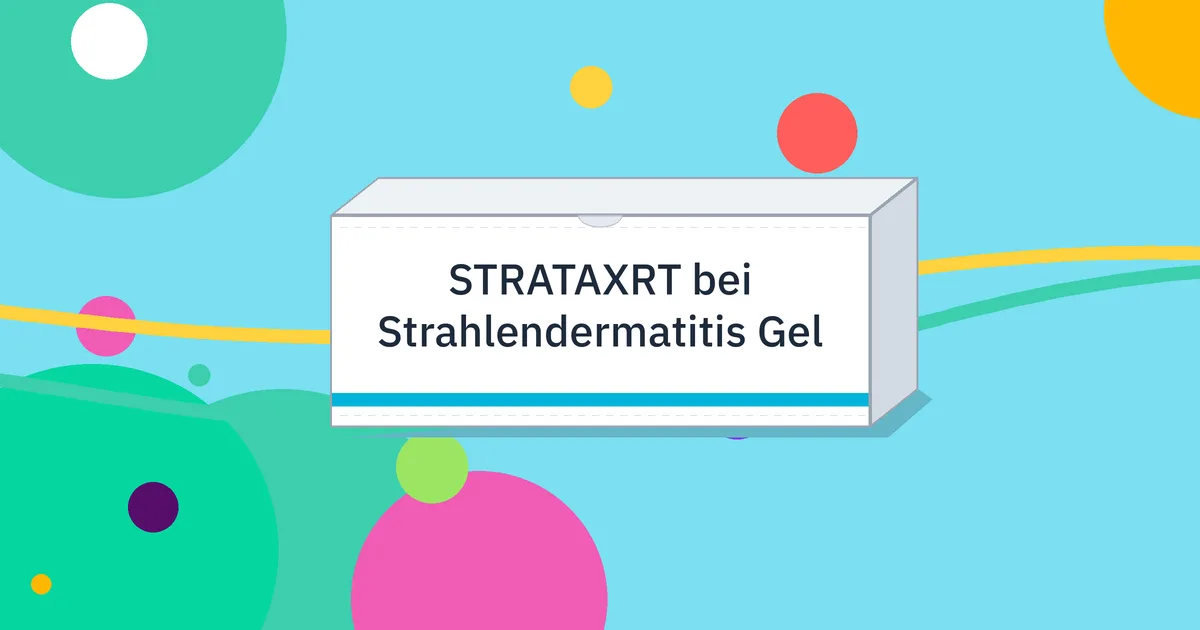 Symbolbild: Packung mit der Aufschrift STRATAXRT bei Strahlendermatitis Gel (PZN 13929097) – Verfügbarkeit und Bezug in Apotheken in Frankfurt am Main