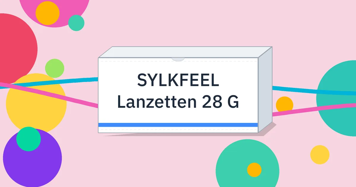 Symbolbild: Packung mit der Aufschrift SYLKFEEL Lanzetten 28 G (PZN 17515949) – Verfügbarkeit und Bezug in Apotheken in Frankfurt am Main