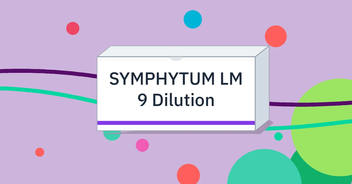 Symbolbild: Packung mit der Aufschrift SYMPHYTUM LM 9 Dilution (PZN 13211661) – Verfügbarkeit und Bezug in Apotheken in Frankfurt am Main