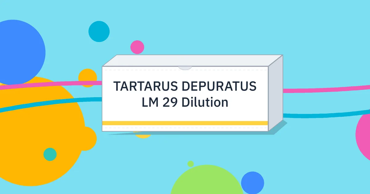 Symbolbild: Packung mit der Aufschrift TARTARUS DEPURATUS LM 29 Dilution (PZN 13688541) – Verfügbarkeit und Bezug in Apotheken in Frankfurt am Main