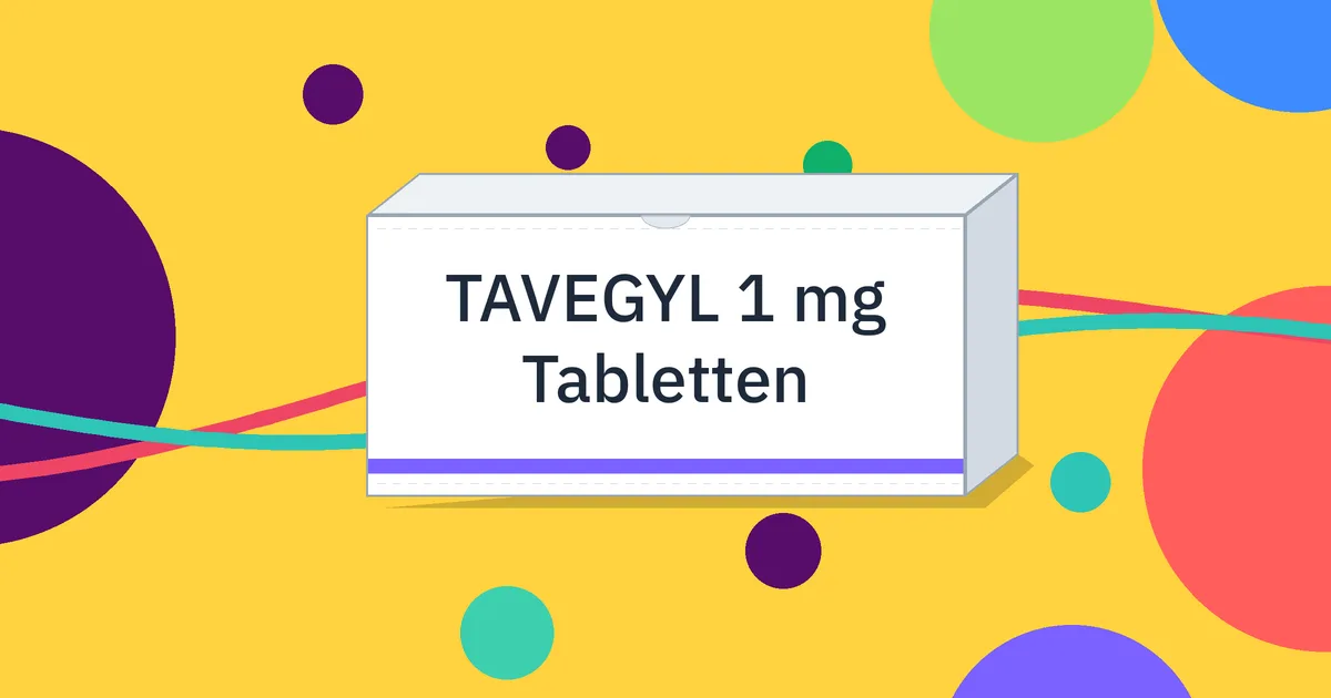Symbolbild: Packung mit der Aufschrift TAVEGYL 1 mg Tabletten (PZN 15607972) – Verfügbarkeit und Bezug in Apotheken in Frankfurt am Main