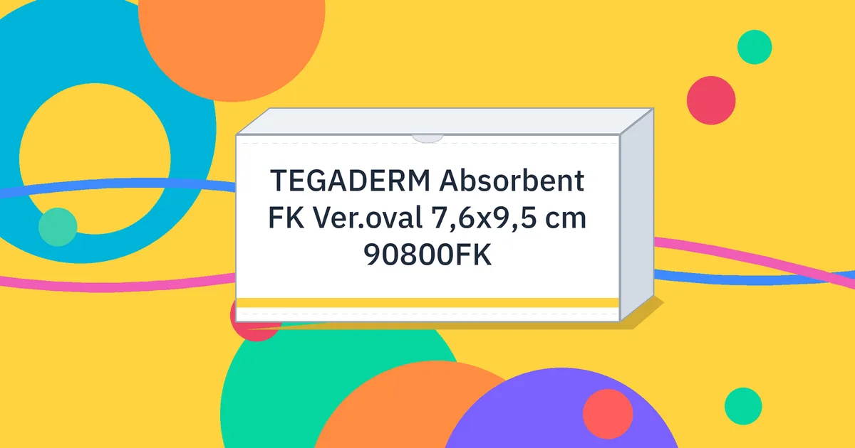 Symbolbild: Packung mit der Aufschrift TEGADERM Absorbent FK Ver.oval 7,6x9,5 cm 90800FK (PZN 18320254) – Verfügbarkeit und Bezug in Apotheken in Frankfurt am Main