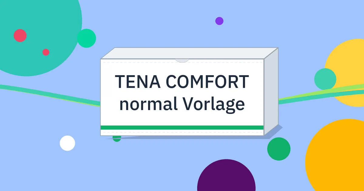 Symbolbild: Packung mit der Aufschrift TENA COMFORT normal Vorlage (PZN 00213457) – Verfügbarkeit und Bezug in Apotheken in Frankfurt am Main