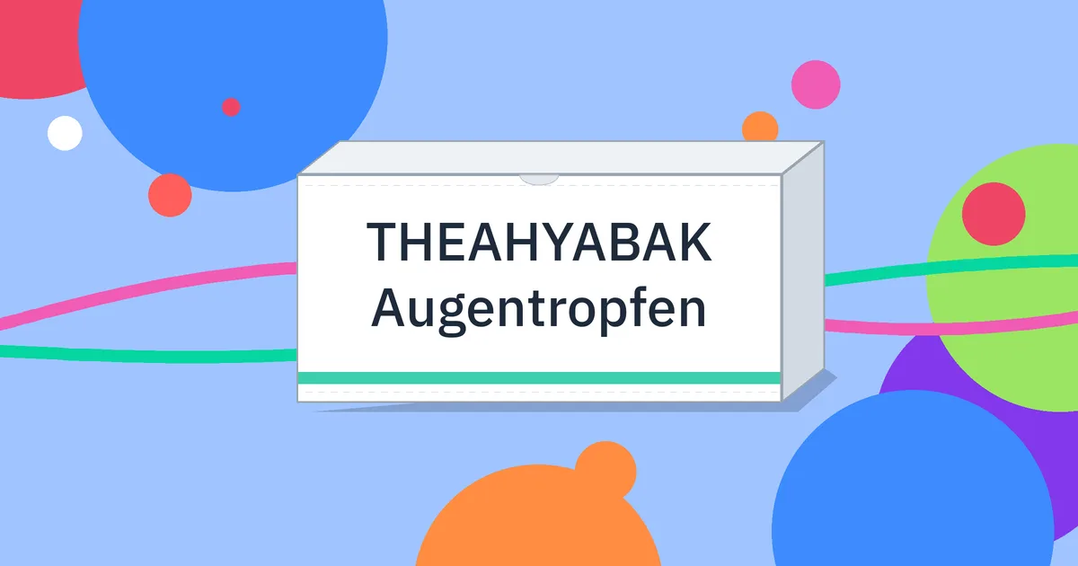 Symbolbild: Packung mit der Aufschrift THEAHYABAK Augentropfen (PZN 19375808) – Verfügbarkeit und Bezug in Apotheken in Frankfurt am Main