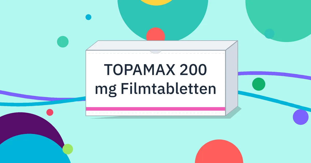 Symbolbild: Packung mit der Aufschrift TOPAMAX 200 mg Filmtabletten (PZN 00026726) – Verfügbarkeit und Bezug in Apotheken in Frankfurt am Main