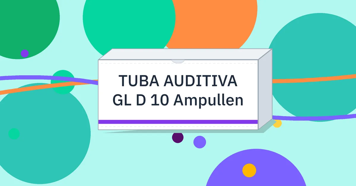 Symbolbild: Packung mit der Aufschrift TUBA AUDITIVA GL D 10 Ampullen (PZN 03354141) – Verfügbarkeit und Bezug in Apotheken in Frankfurt am Main
